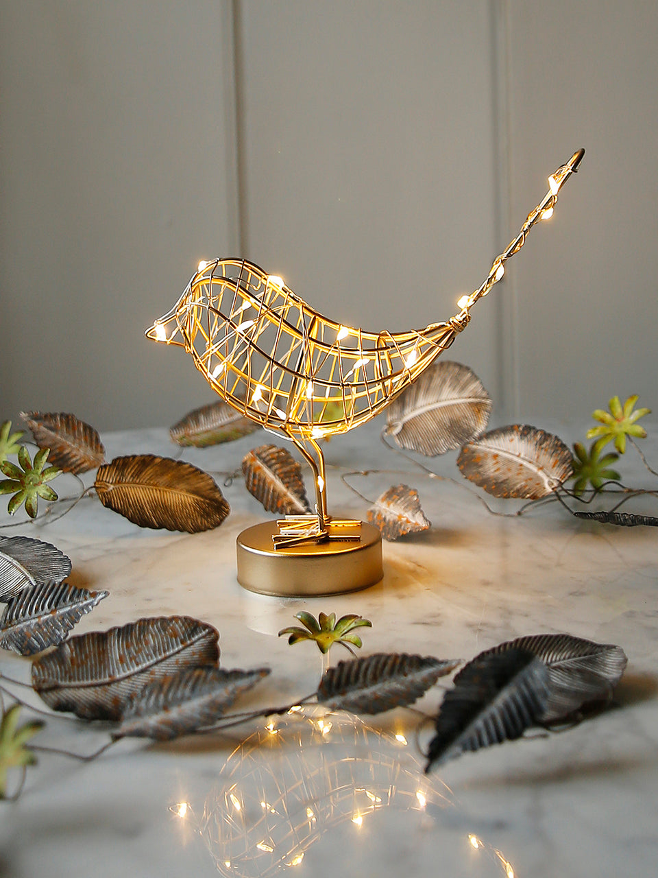 Gold Robin Light Decoration – Clem & Co