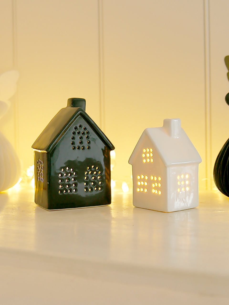 Illuminated Glazed Ceramic House – Clem & Co