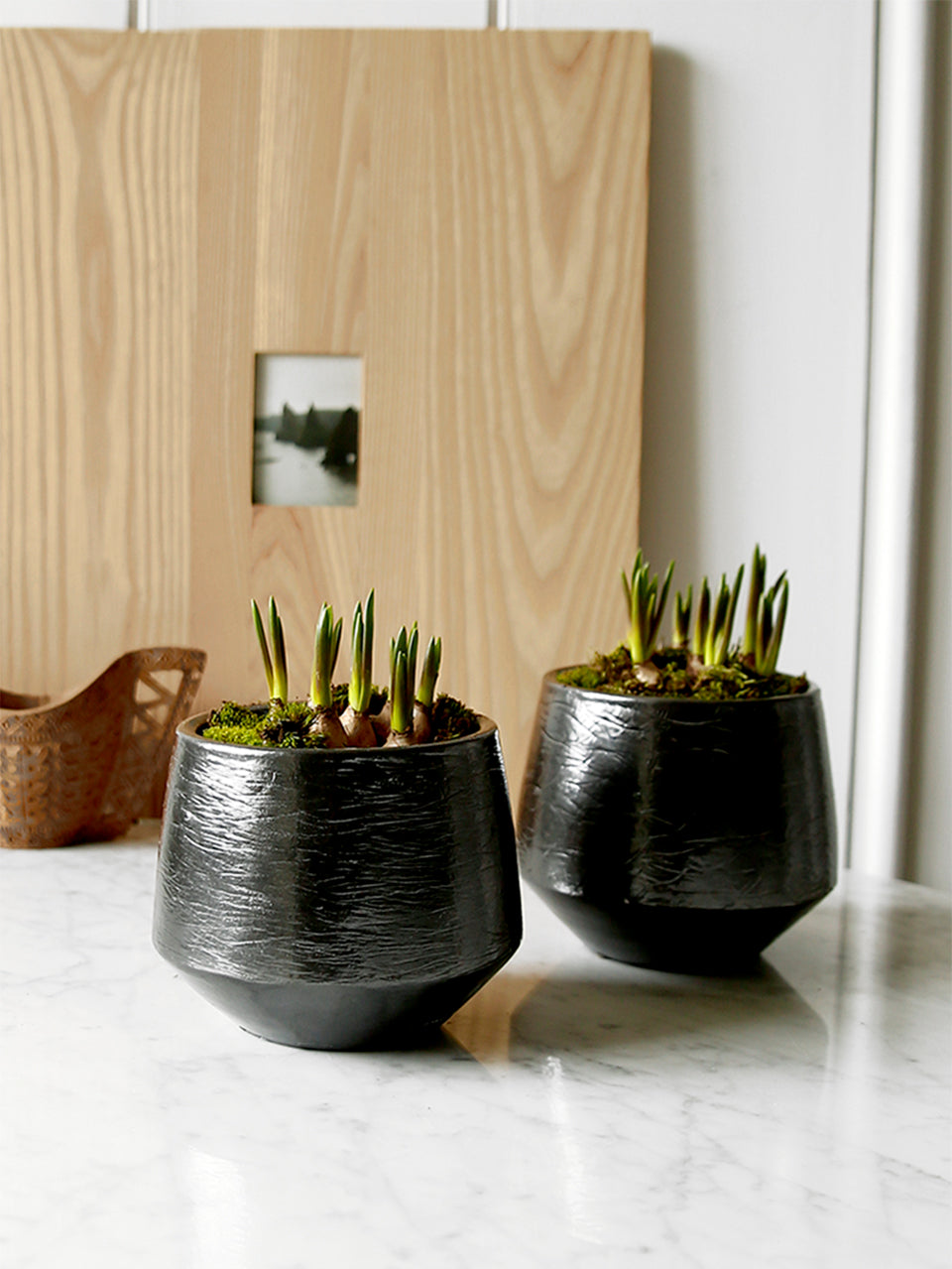 Metallic Black Handmade Plant Pot – Clem & Co