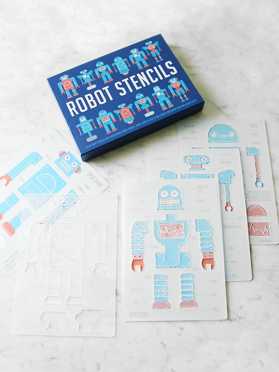 Robot Drawing Stencil Set – Clem & Co