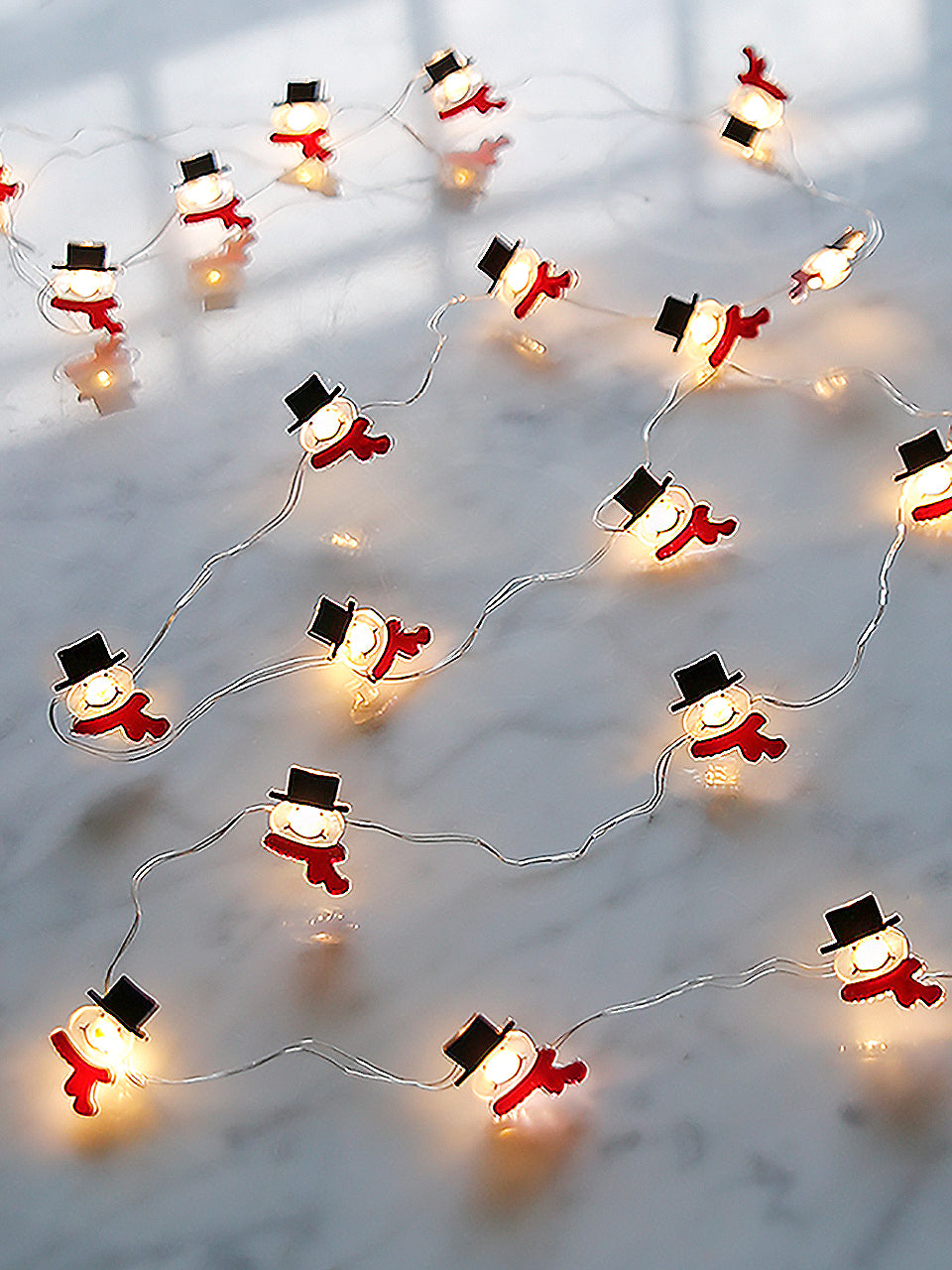 Snowman Micro Light Garland – Clem & Co