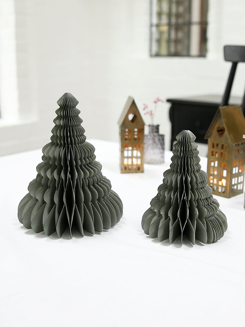 Grey Recycled Honeycomb Tree Decoration Set – Clem & Co